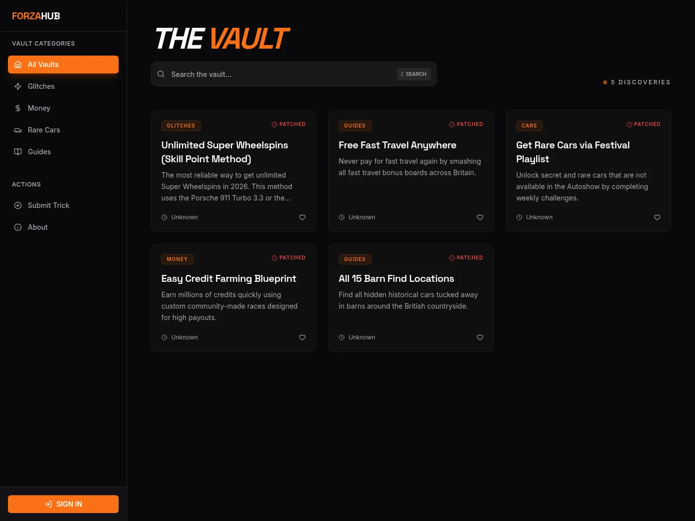 Forza Freebies Finder