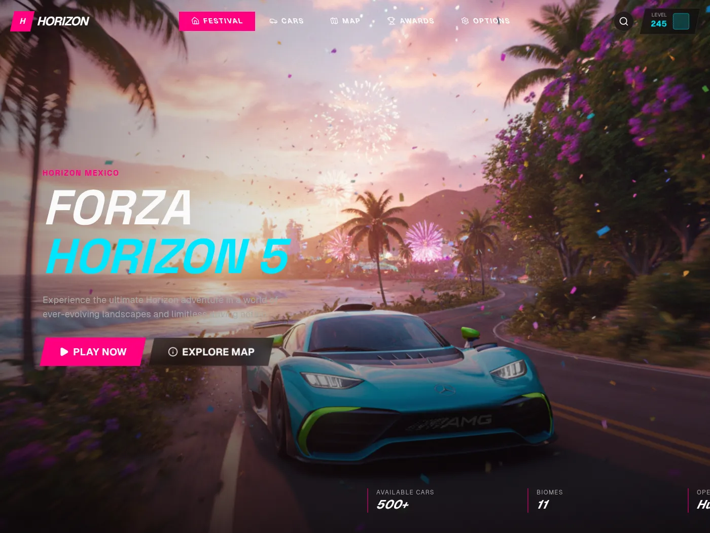 Forza Horizon 5 Web Clone