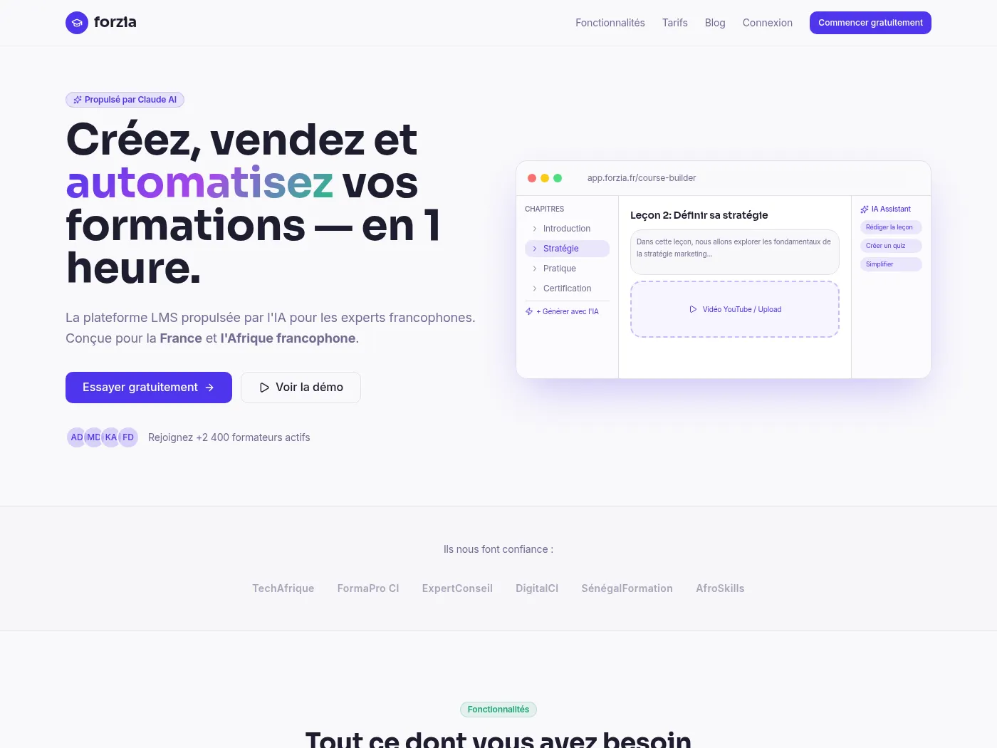 Forzia AI LMS Platform