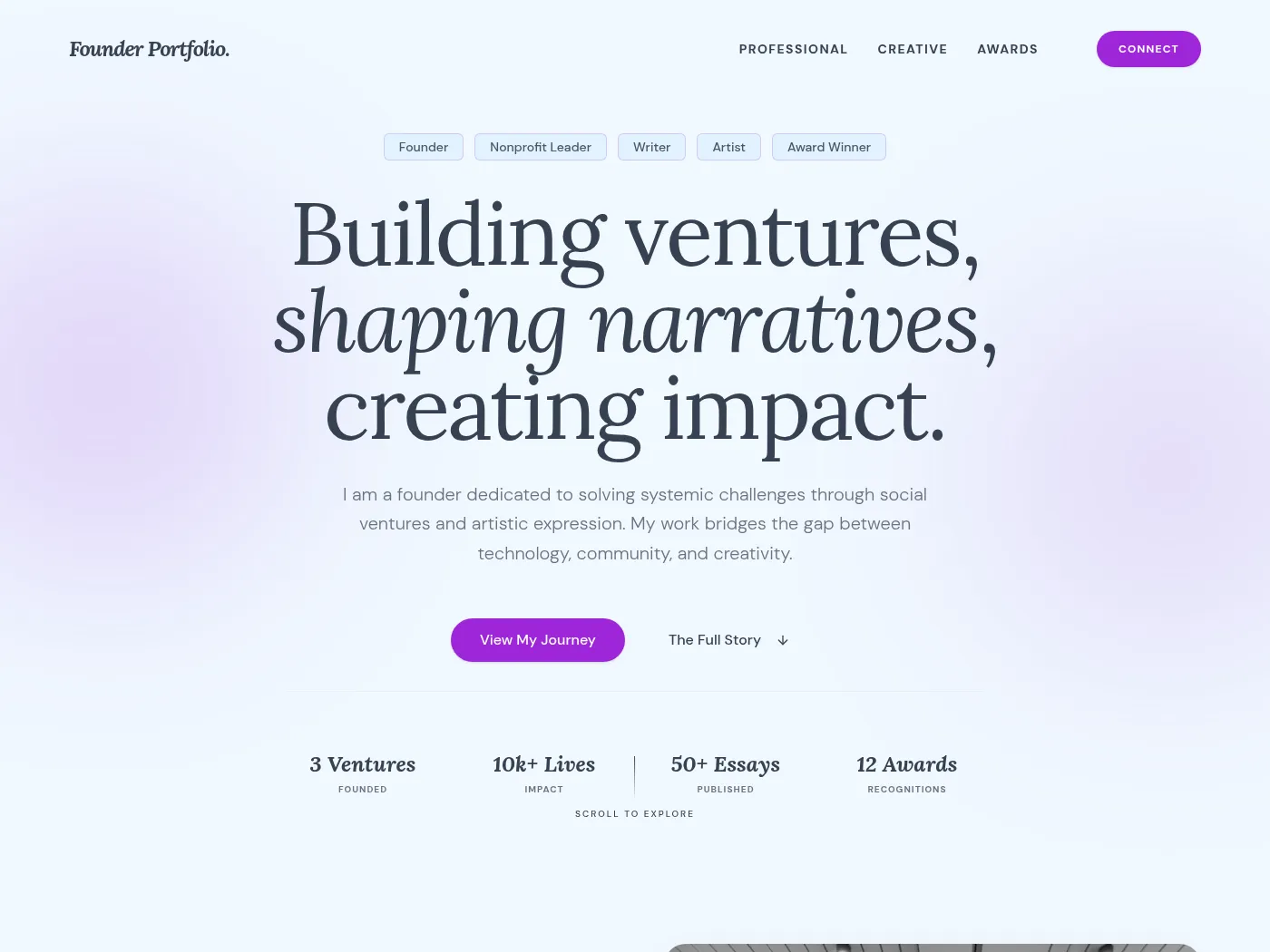 Founder Portfolio Site