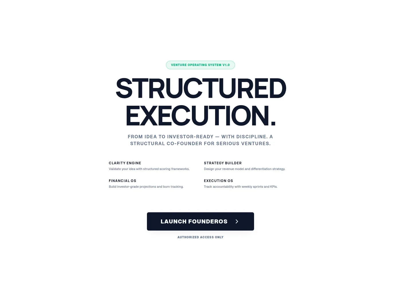 FounderOS Venture Engine