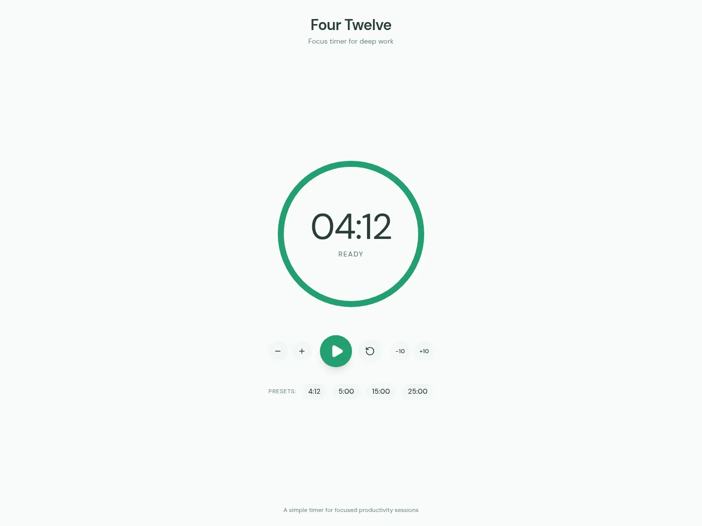 Four Twelve Timer