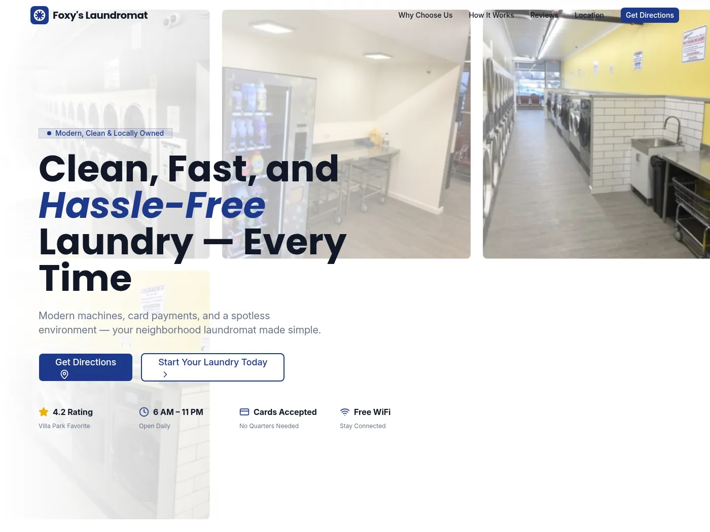 Foxy’s Laundromat Website