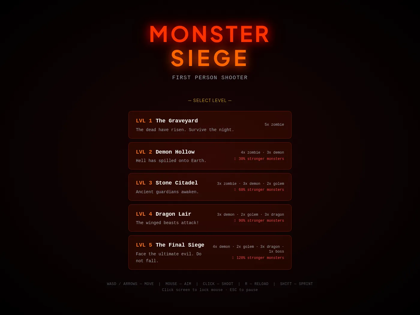 Monster Siege FPS