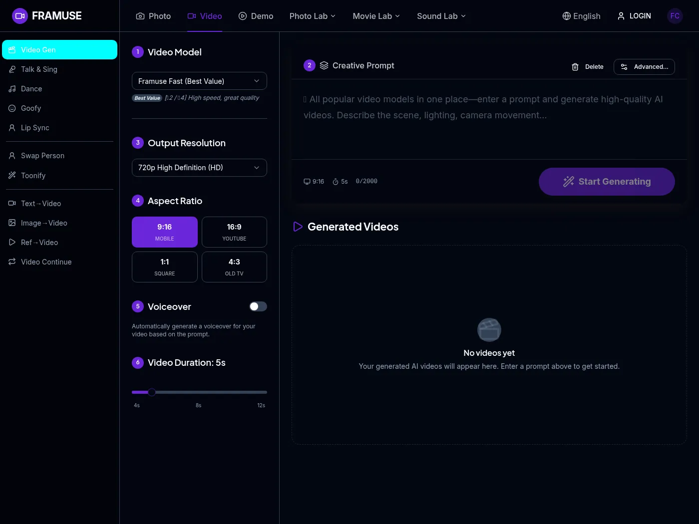 Framuse Video Creator
