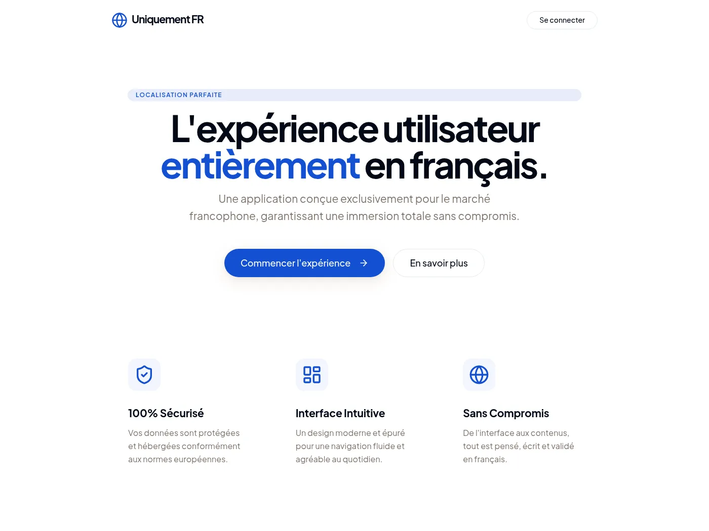 Uniquement Français