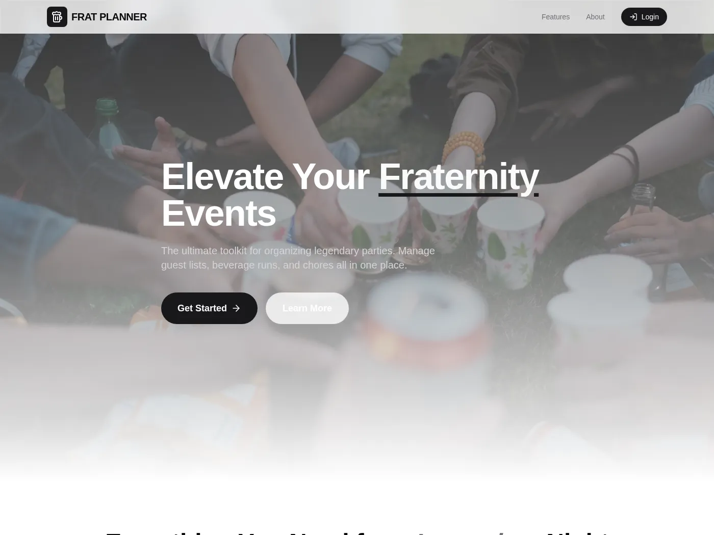 Fraternity Party Planner