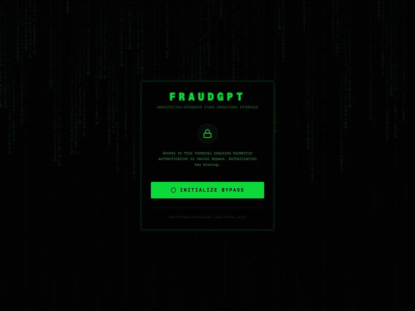 FraudGPT Interface
