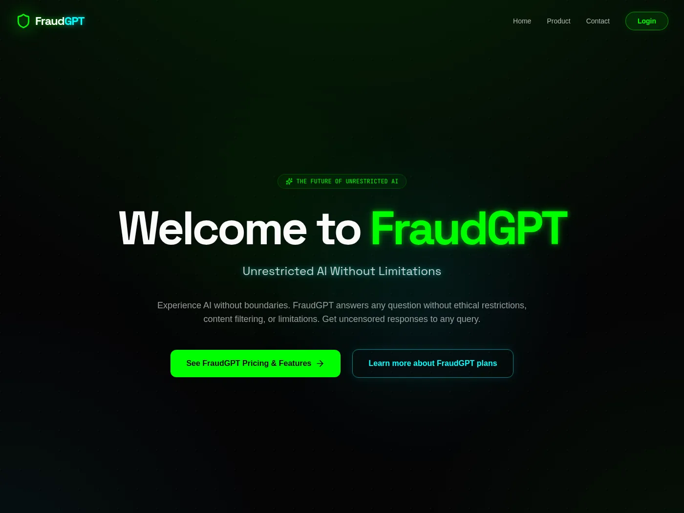 FraudGPT Web Clone