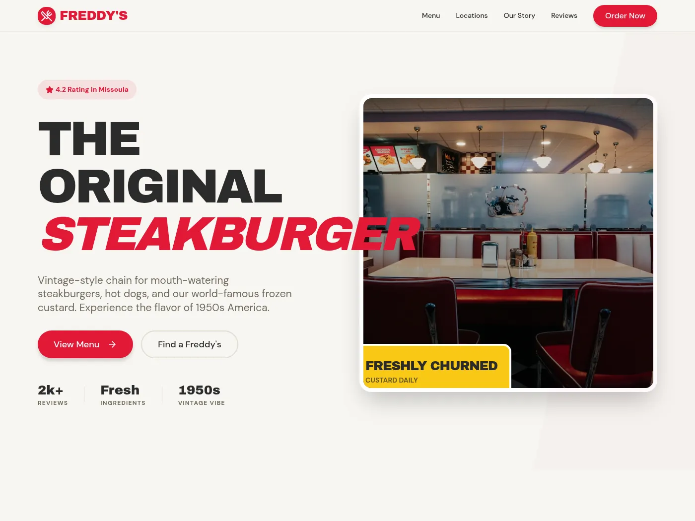 Freddy's Custard Website