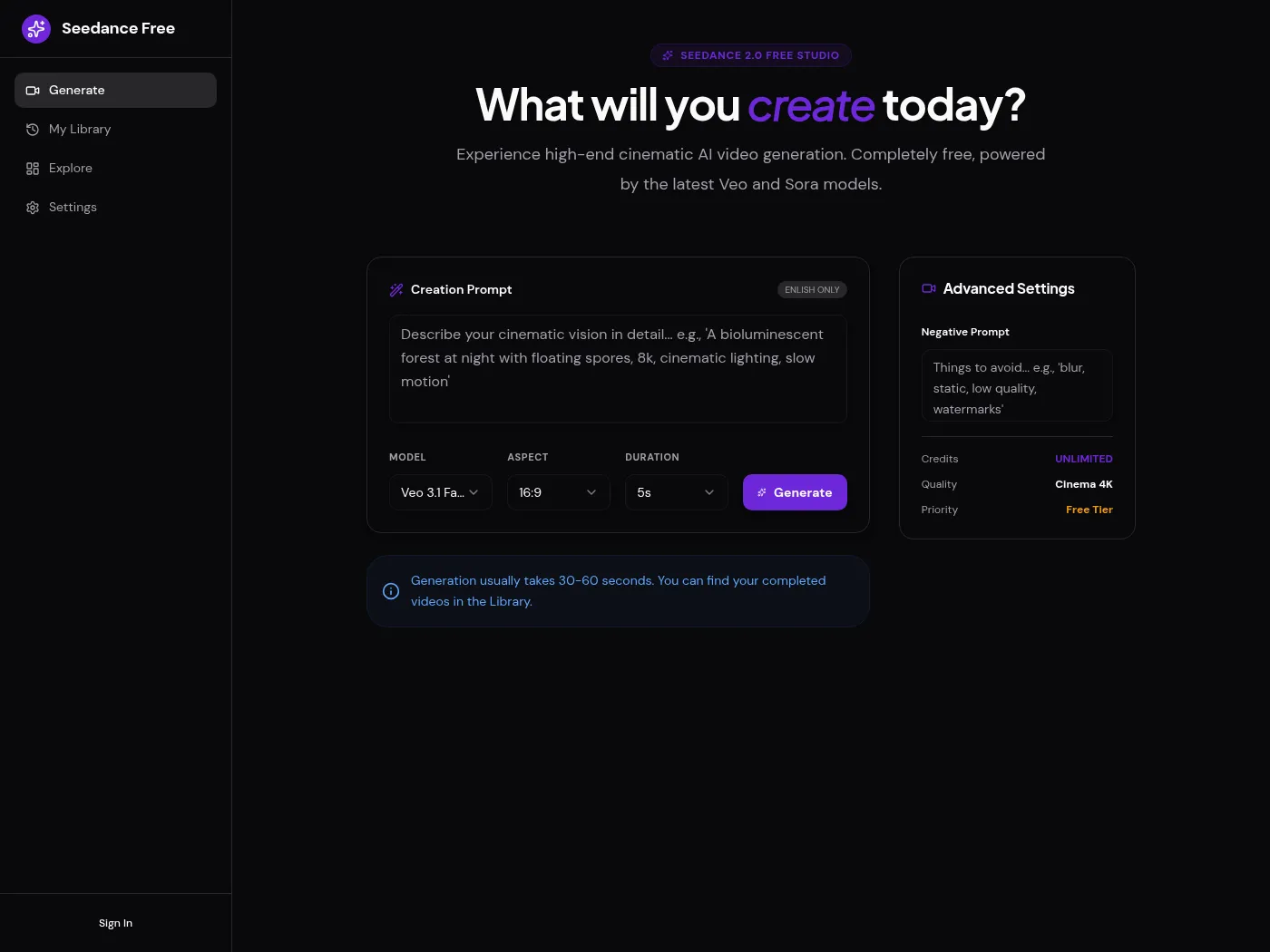 Seedance Free AI Studio