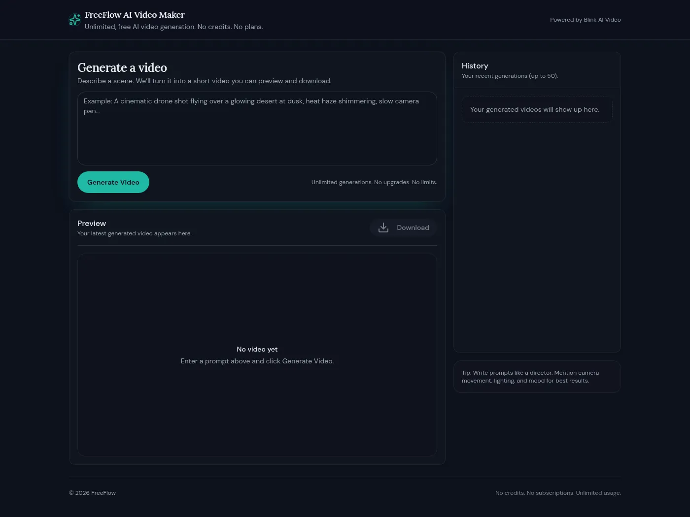 FreeFlow AI Video Maker