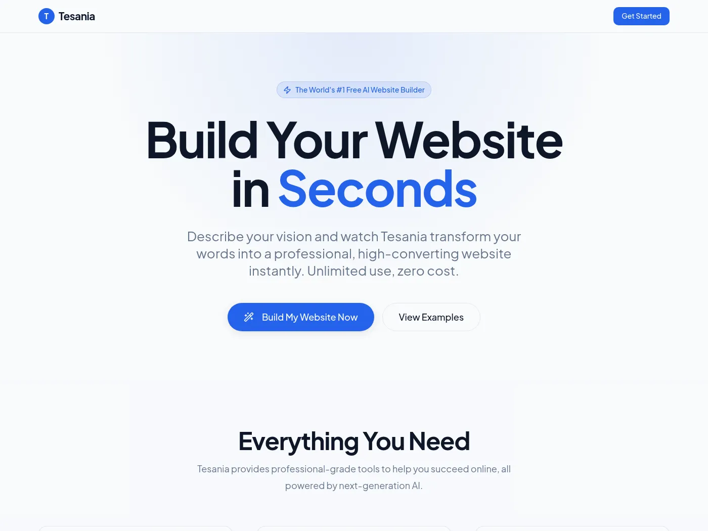 Free AI Website Tool