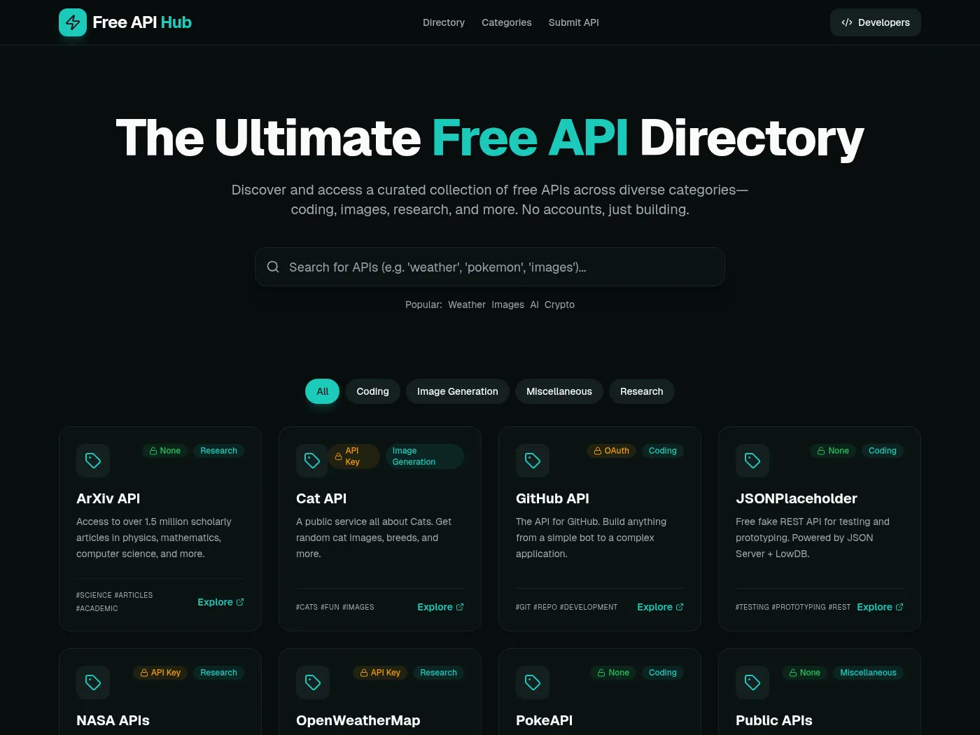 Free API Hub