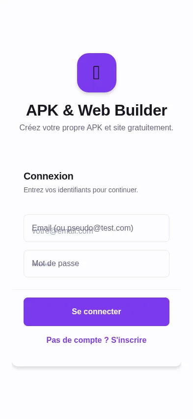 Free APK & Web Builder
