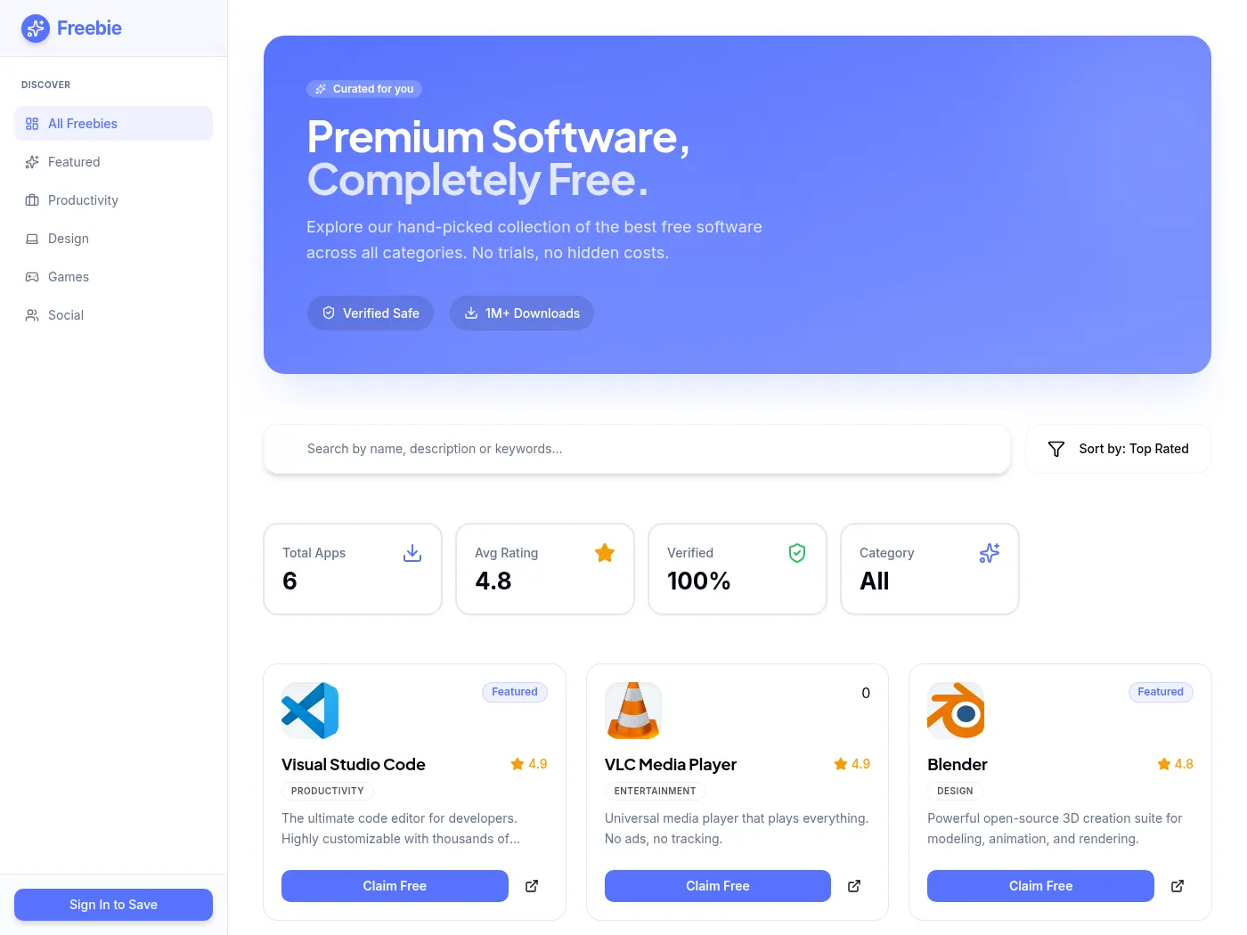 Freebie Finder App