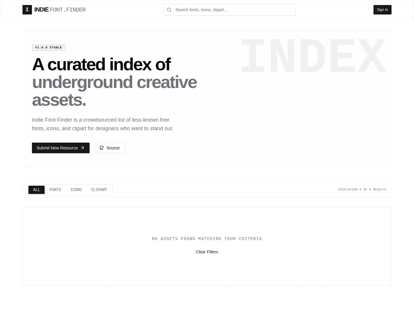 Indie Font Finder