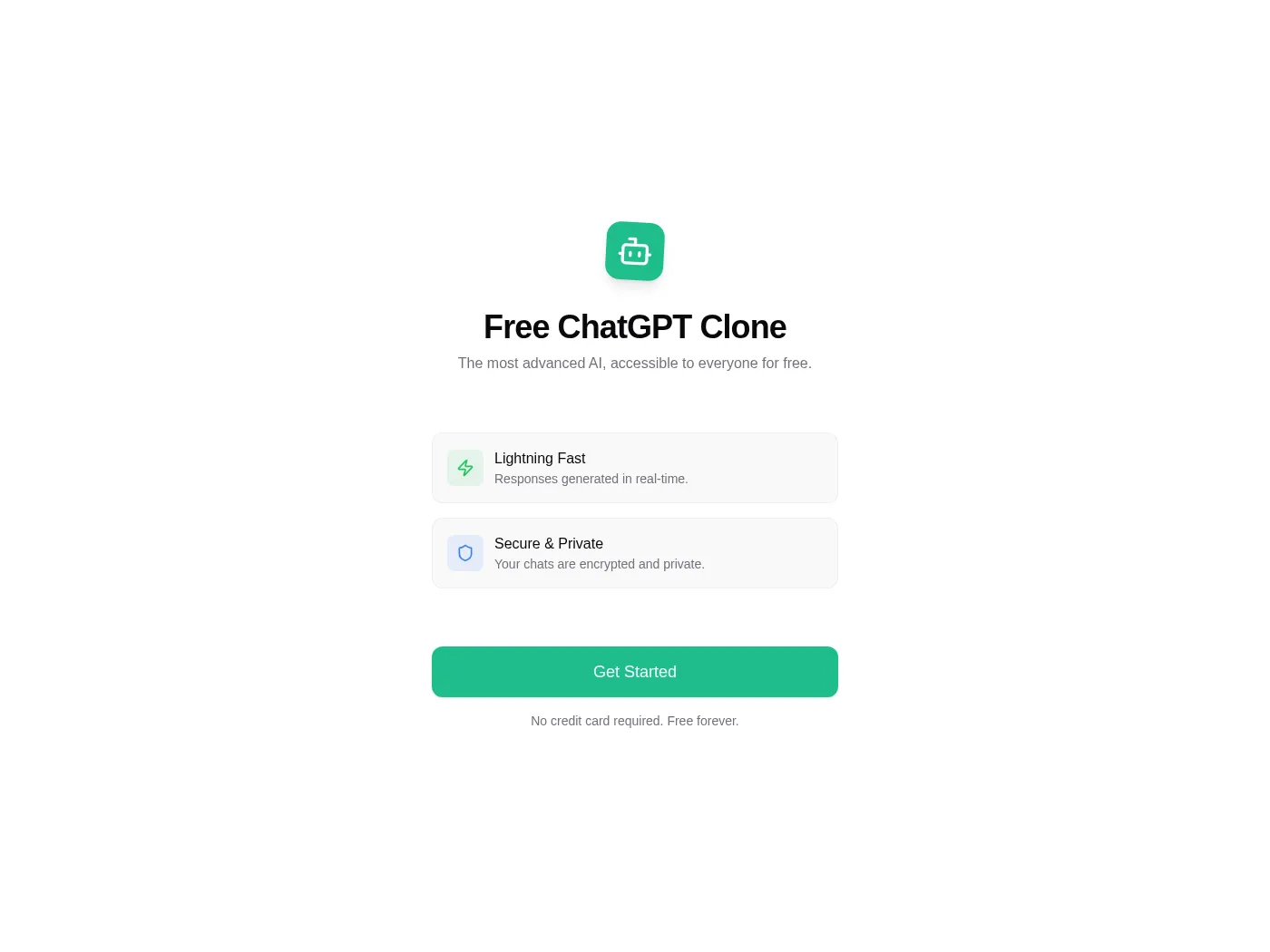 Free ChatGPT Clone