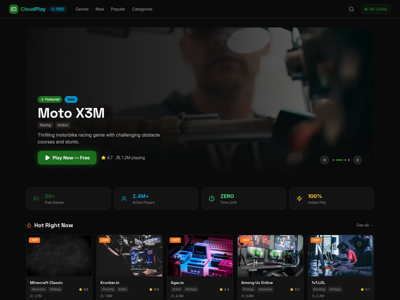 Free Cloud Game Hub