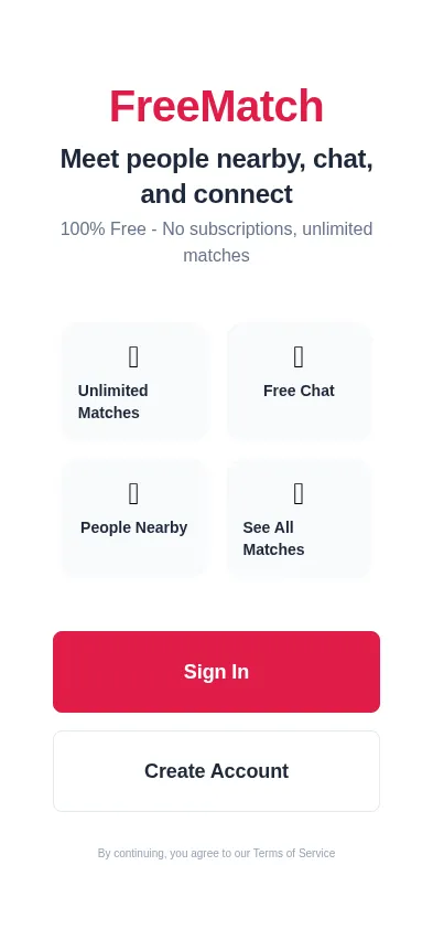 FreeMatch Nearby Dating