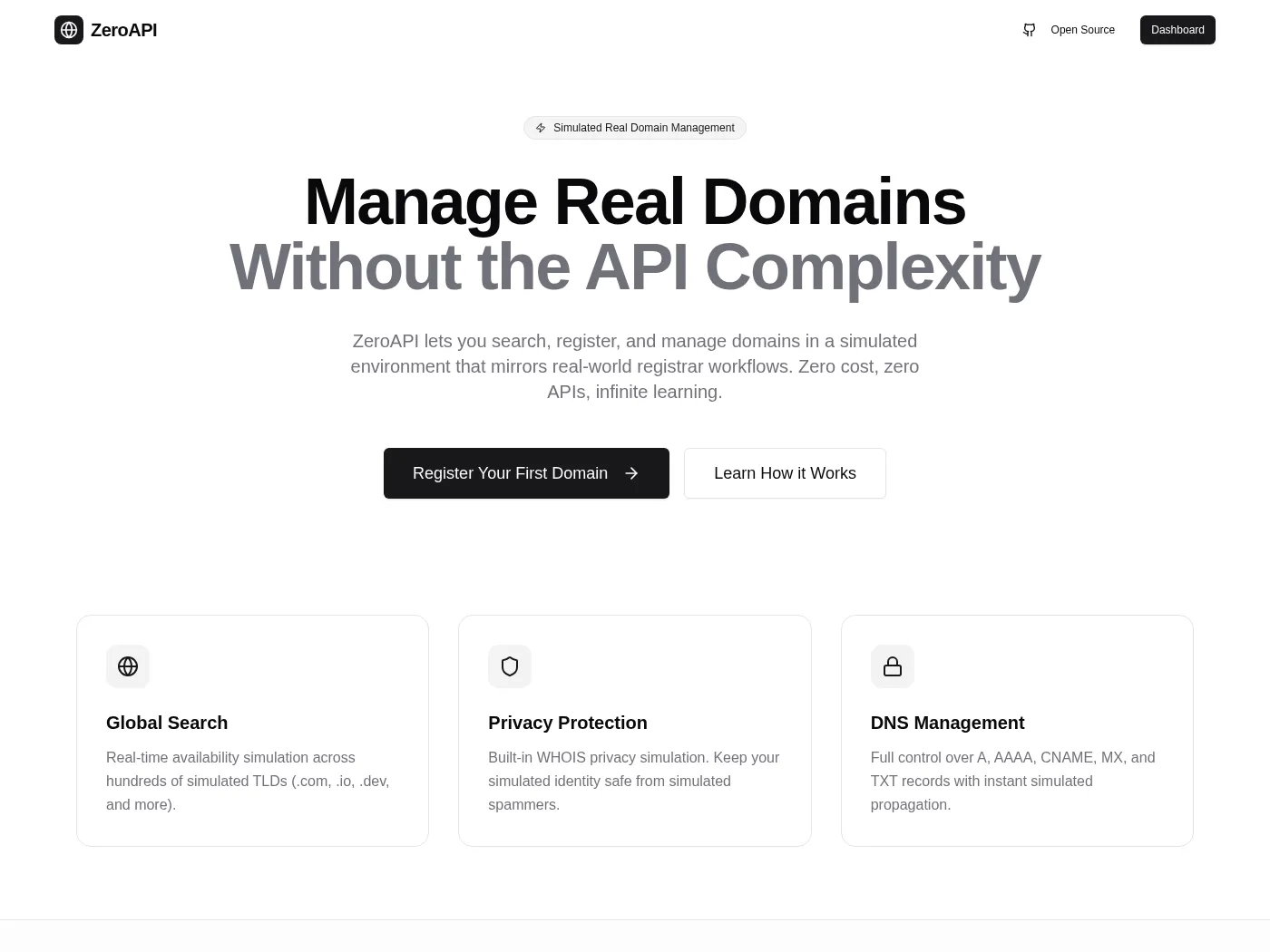 ZeroAPI Domain Service