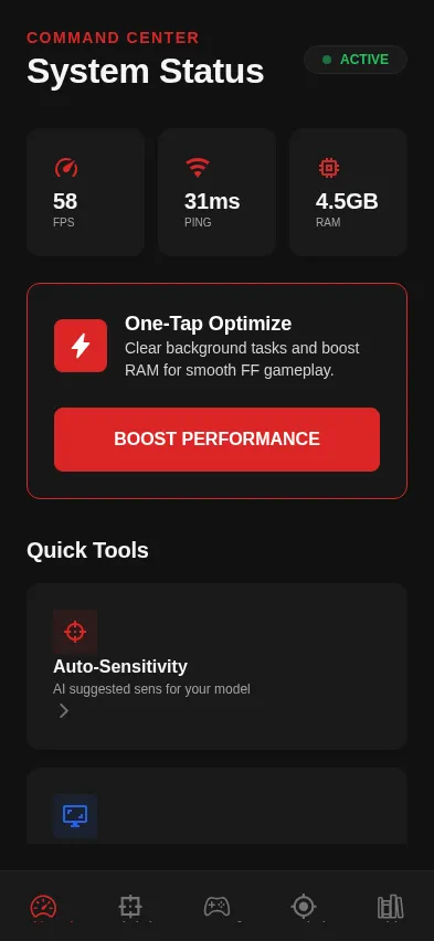 Free Fire Control Panel