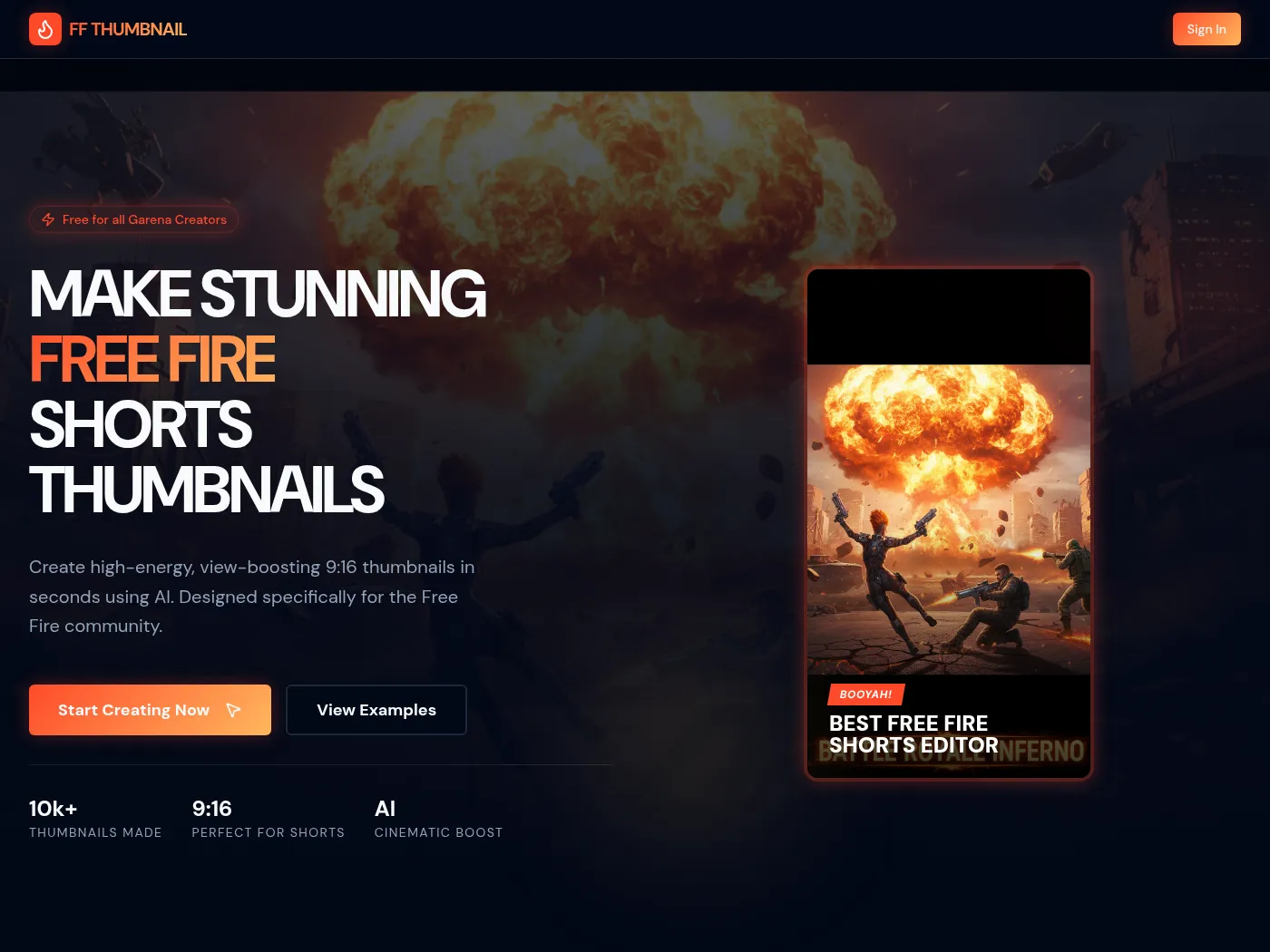 Free Fire Thumbnail Maker