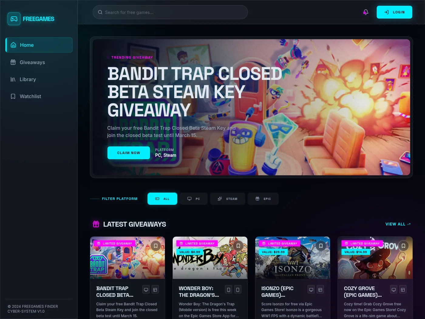 Free Games Finder