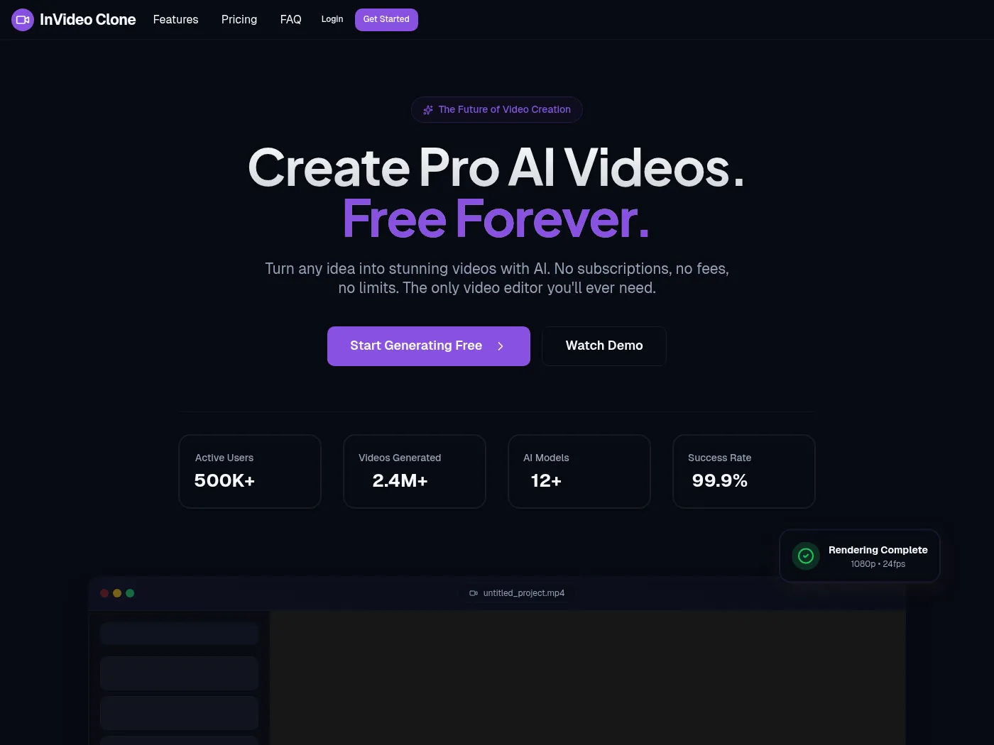 Free InVideo Clone