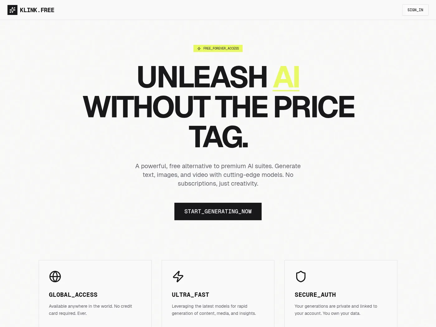 Klink AI Alternative Free