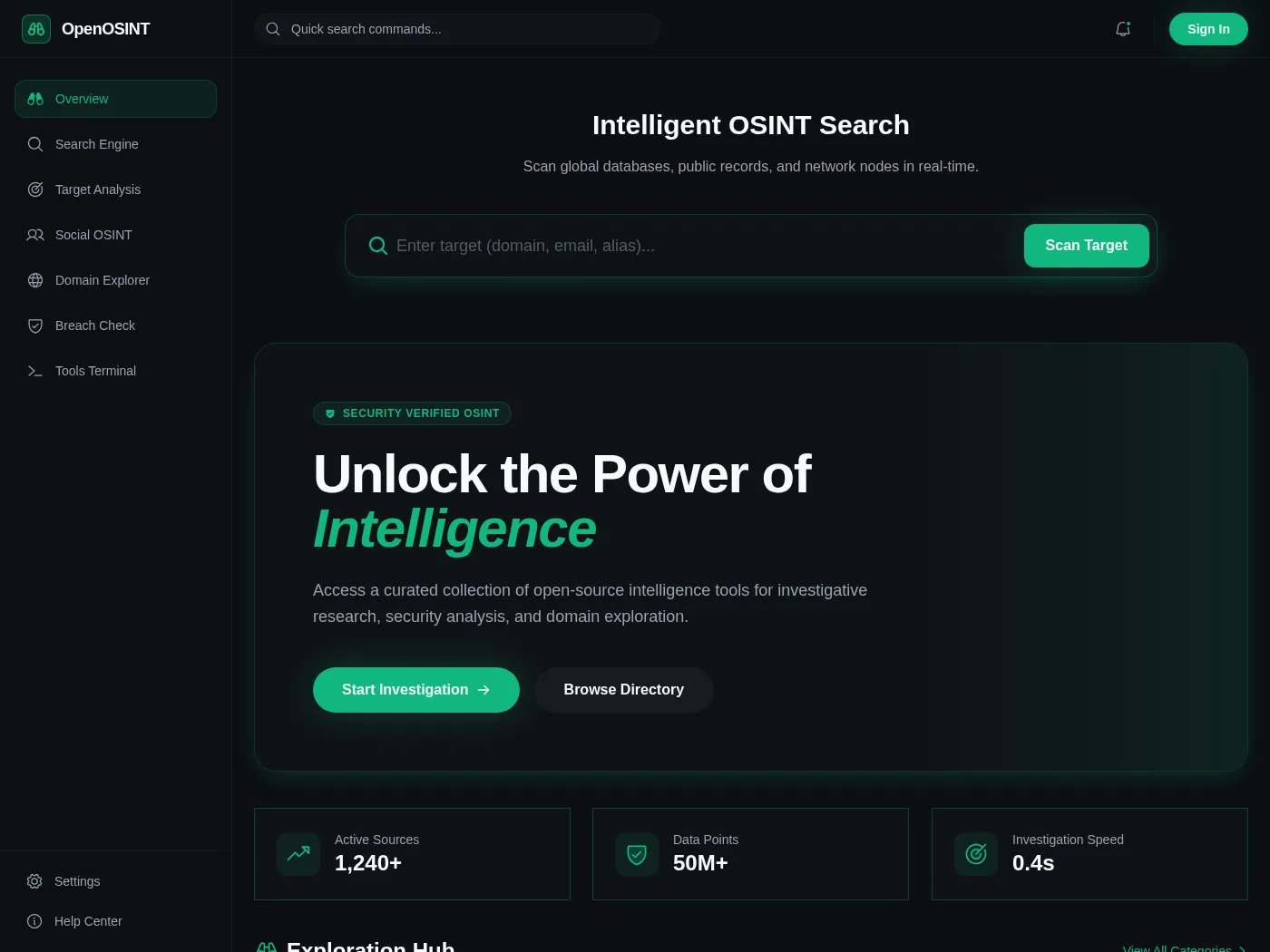 Open OSINT Explorer