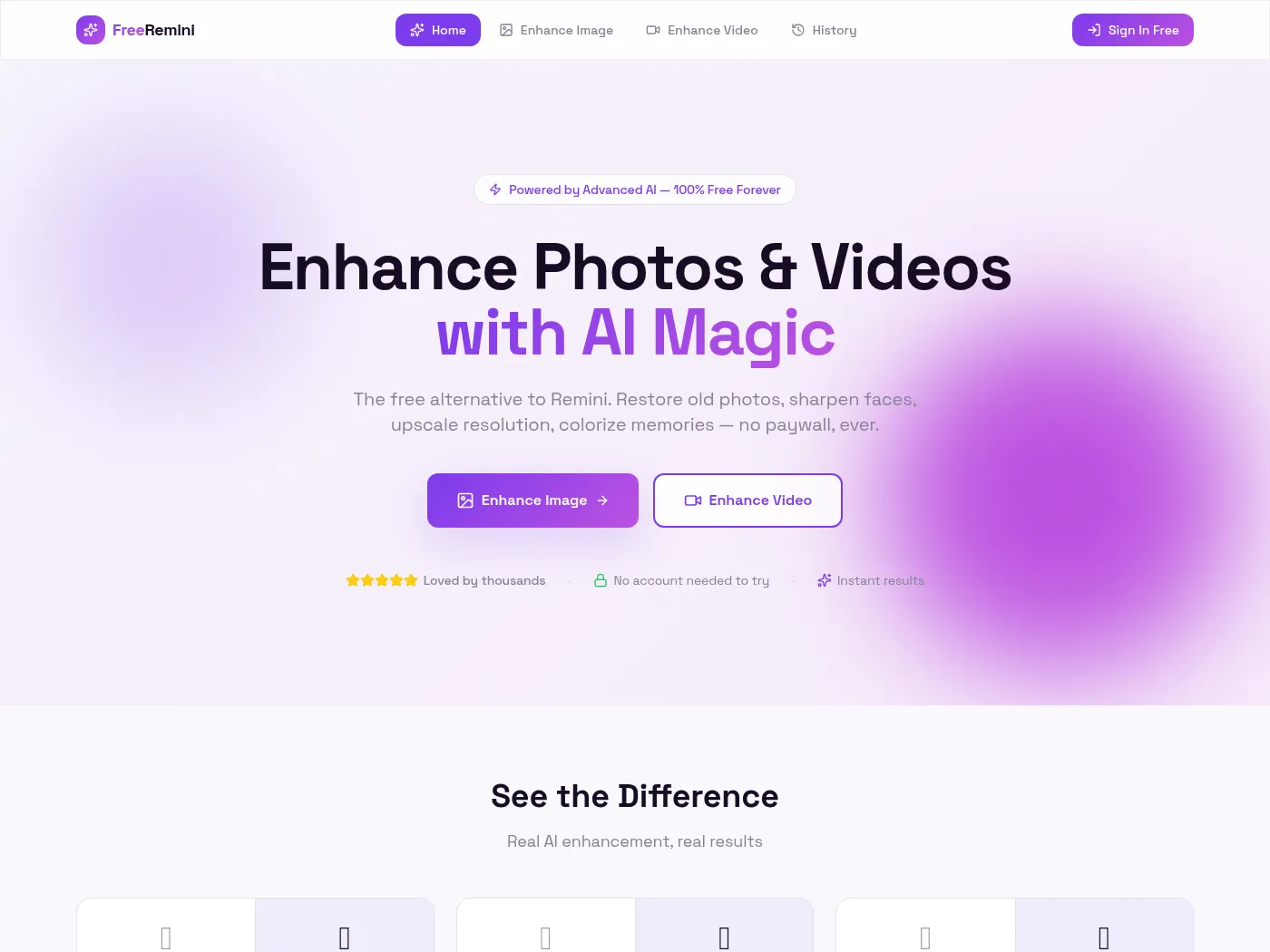 Free Remini Clone