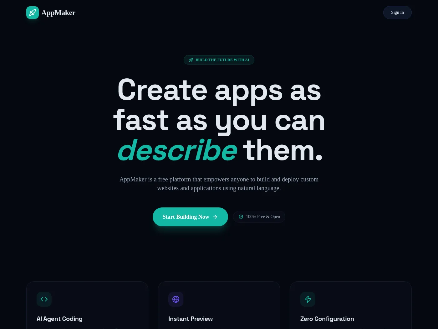 Free Web & App Maker