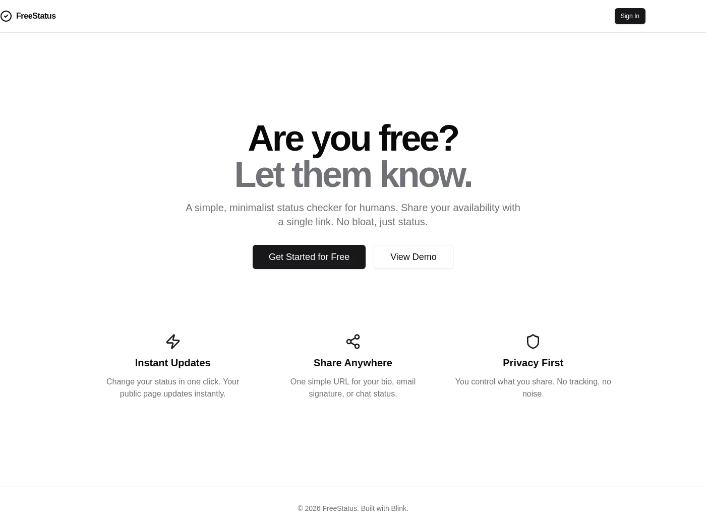 Free Status Checker