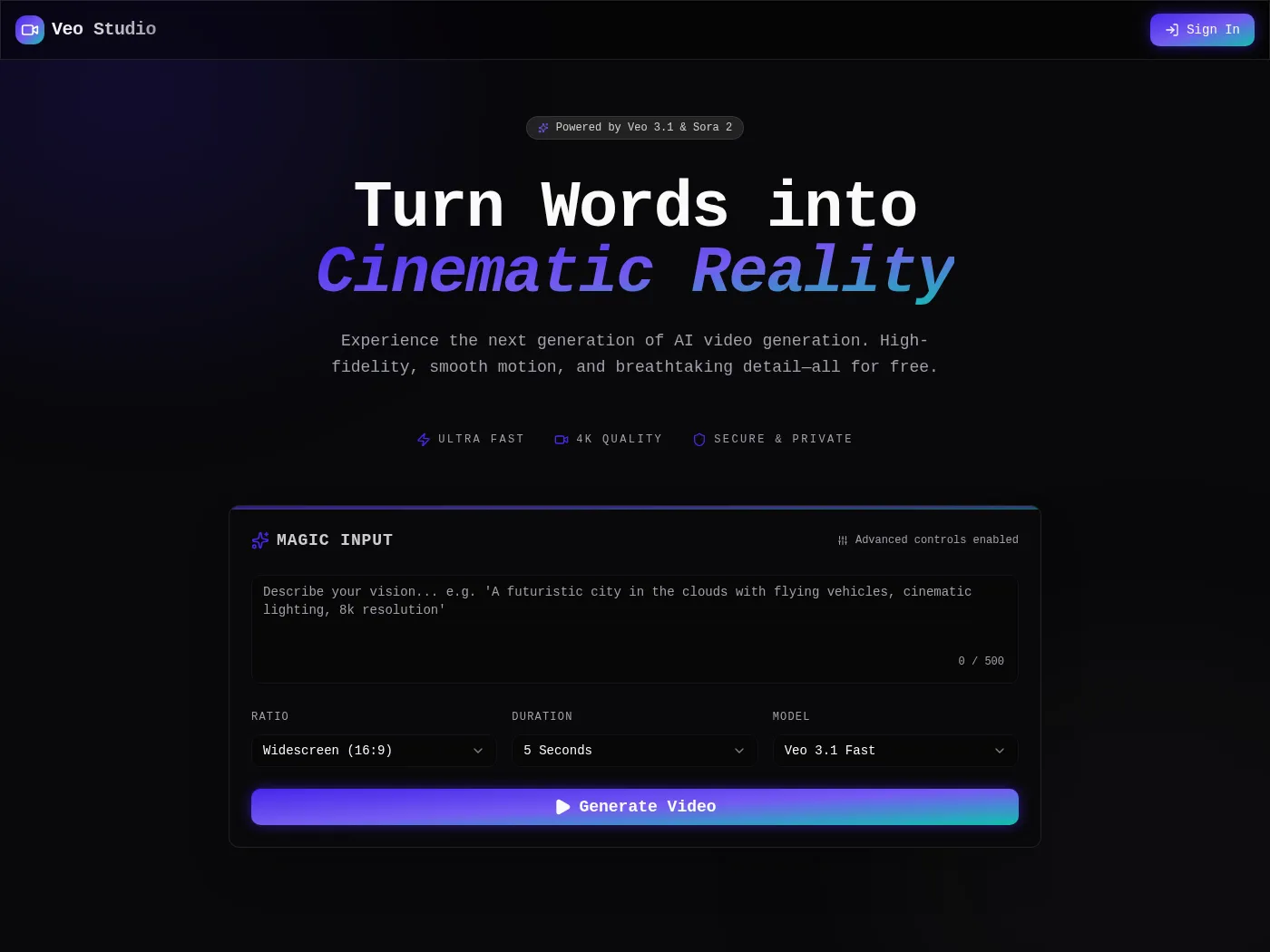 Free Veo 3.1 Video Maker