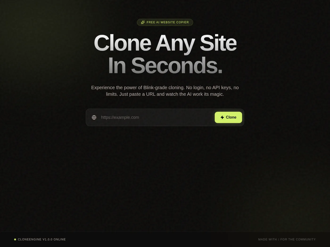 Free WebClone AI