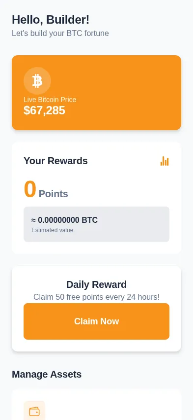 FreeBuild BTC Rewards