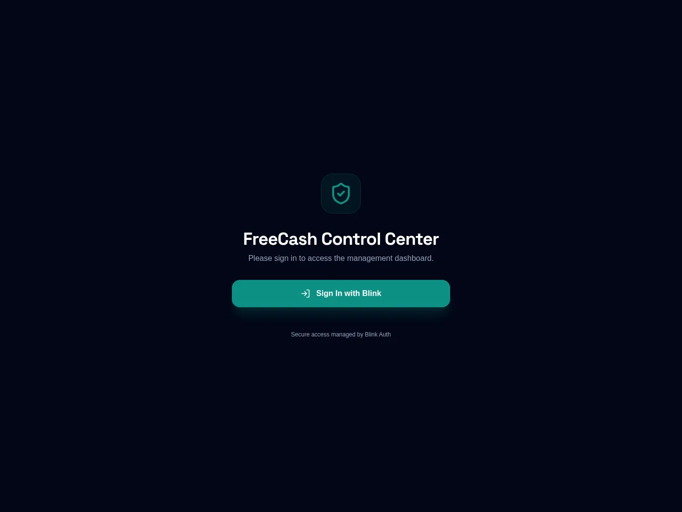 FreeCash Control Center