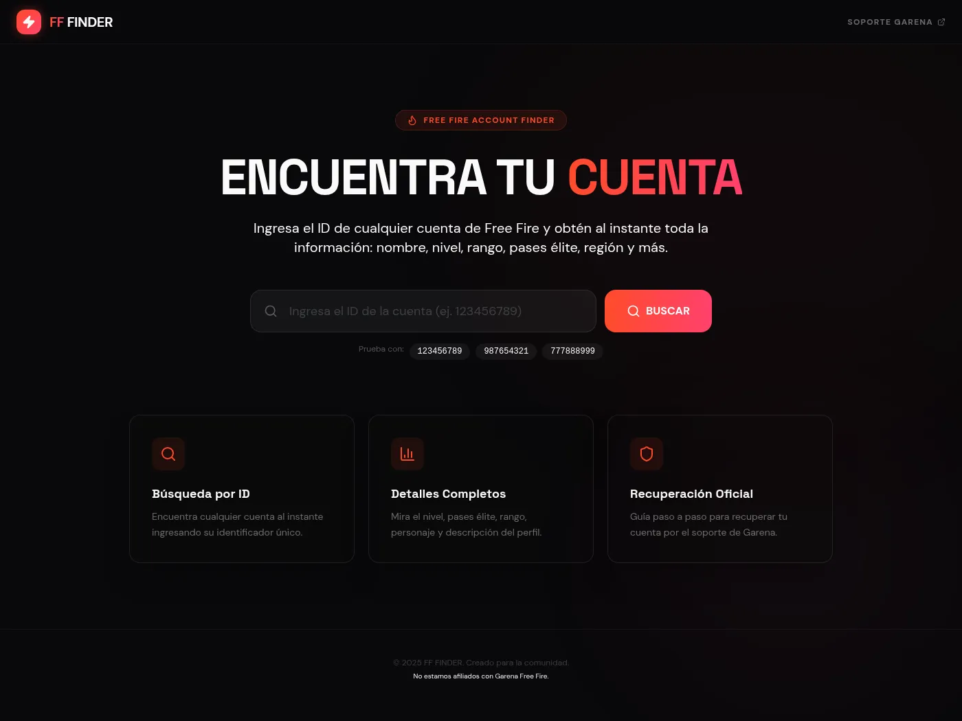 Free Fire Account Finder