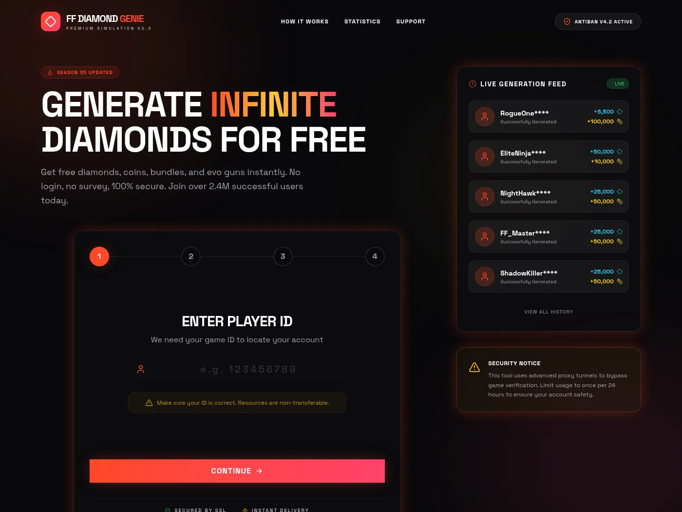 FreeFire Diamond Genie