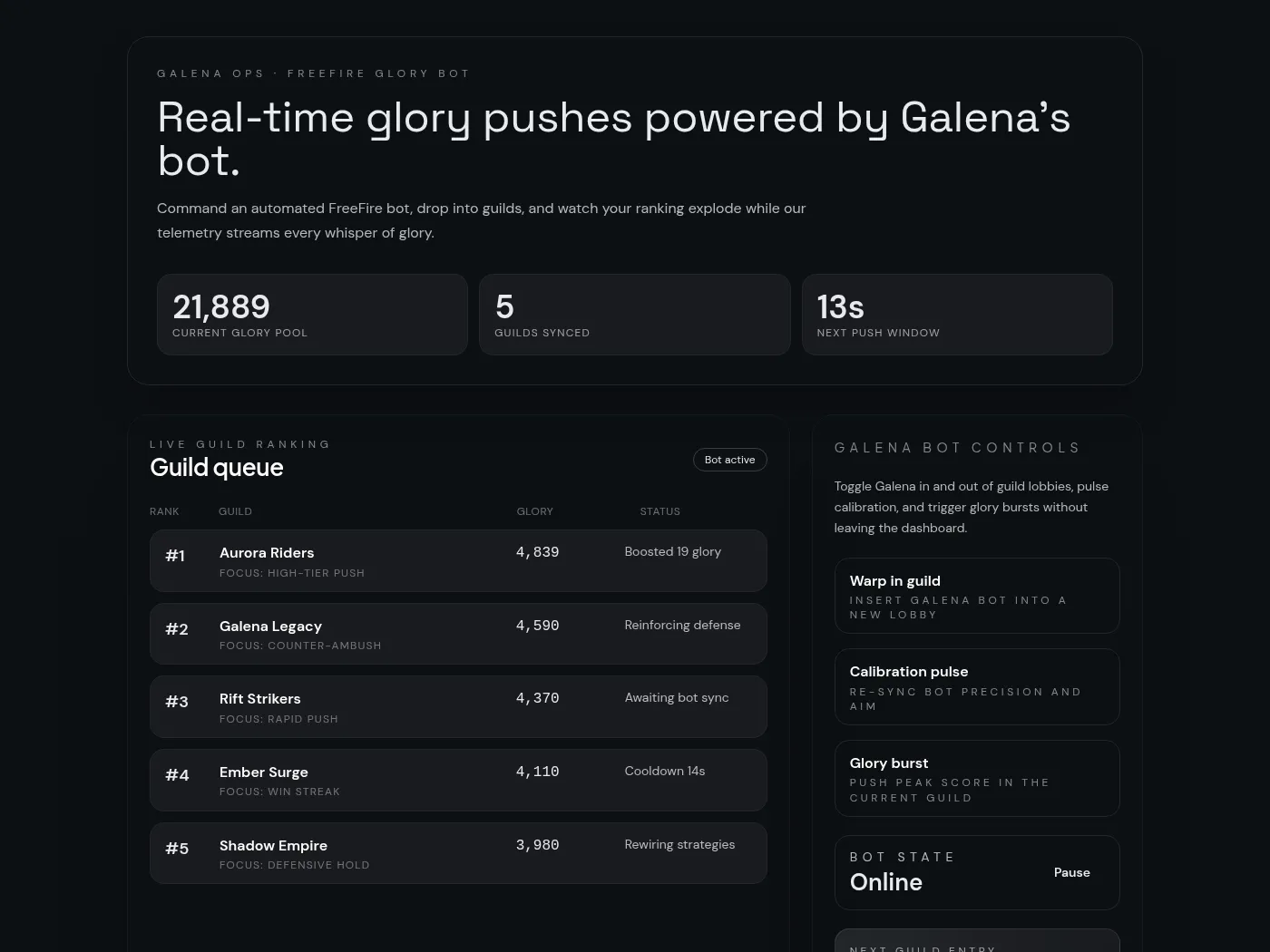 FreeFire Glory Bot
