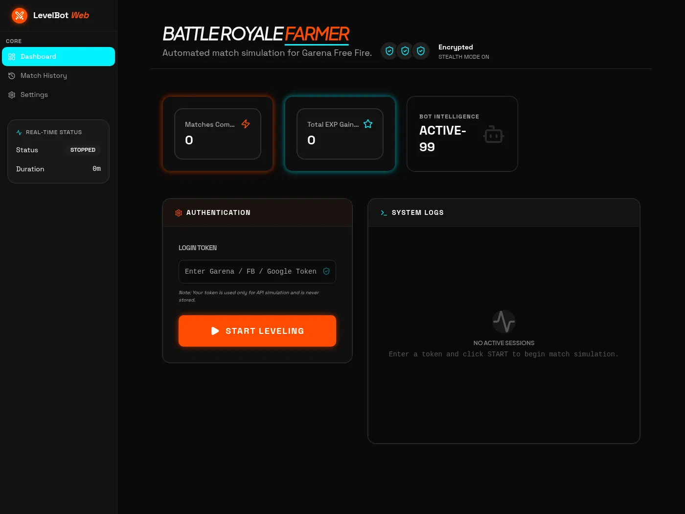 Free Fire LevelBot Web
