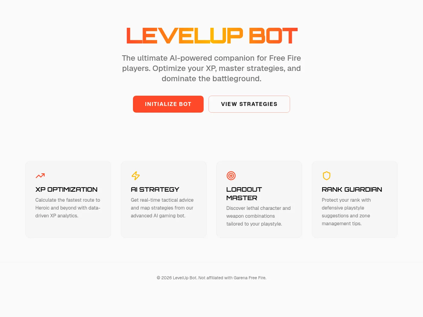 LevelUp Bot for Free Fire