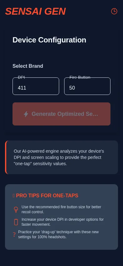 FreeFire Sensai Generator