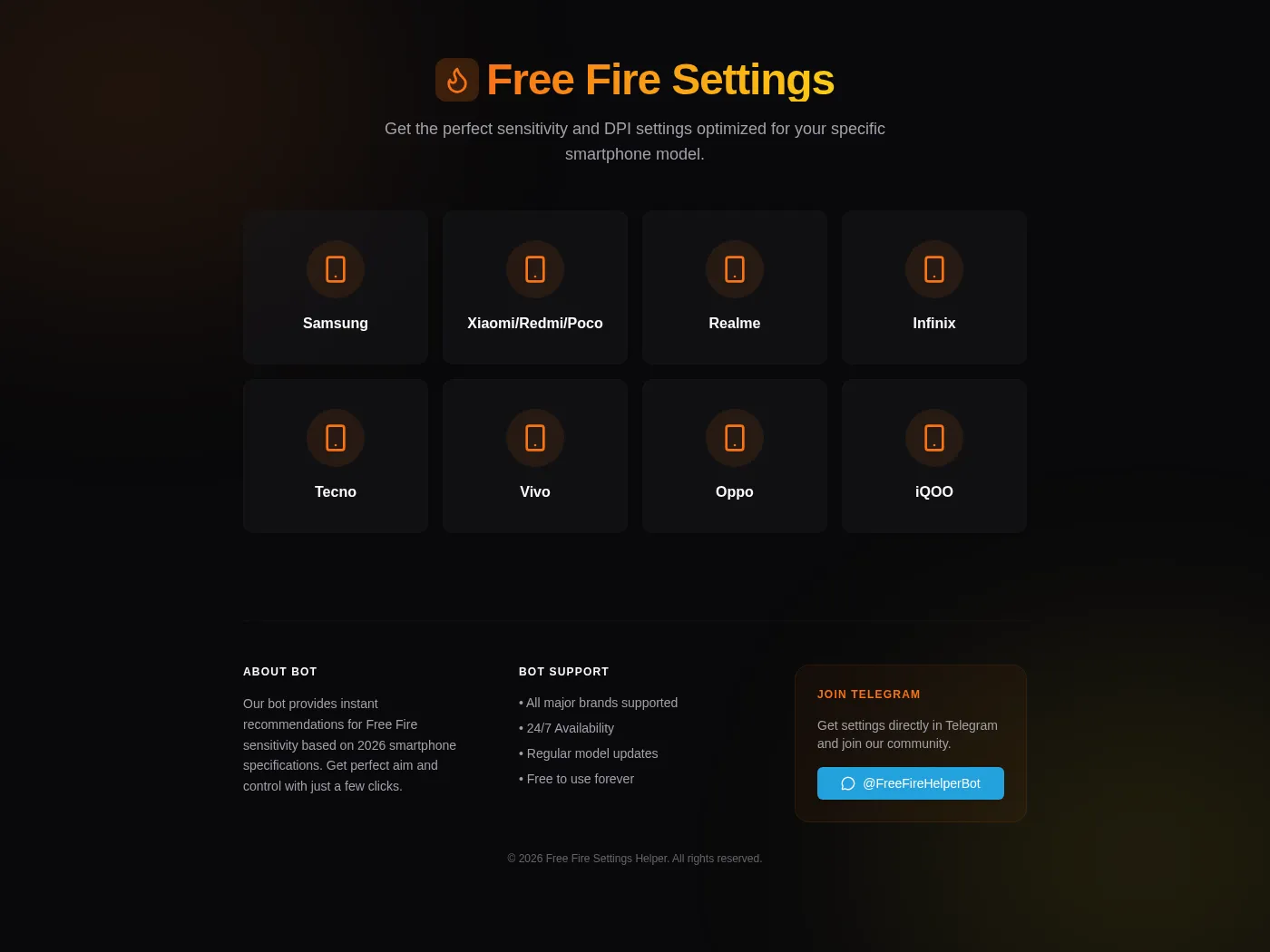 Free Fire Helper Bot
