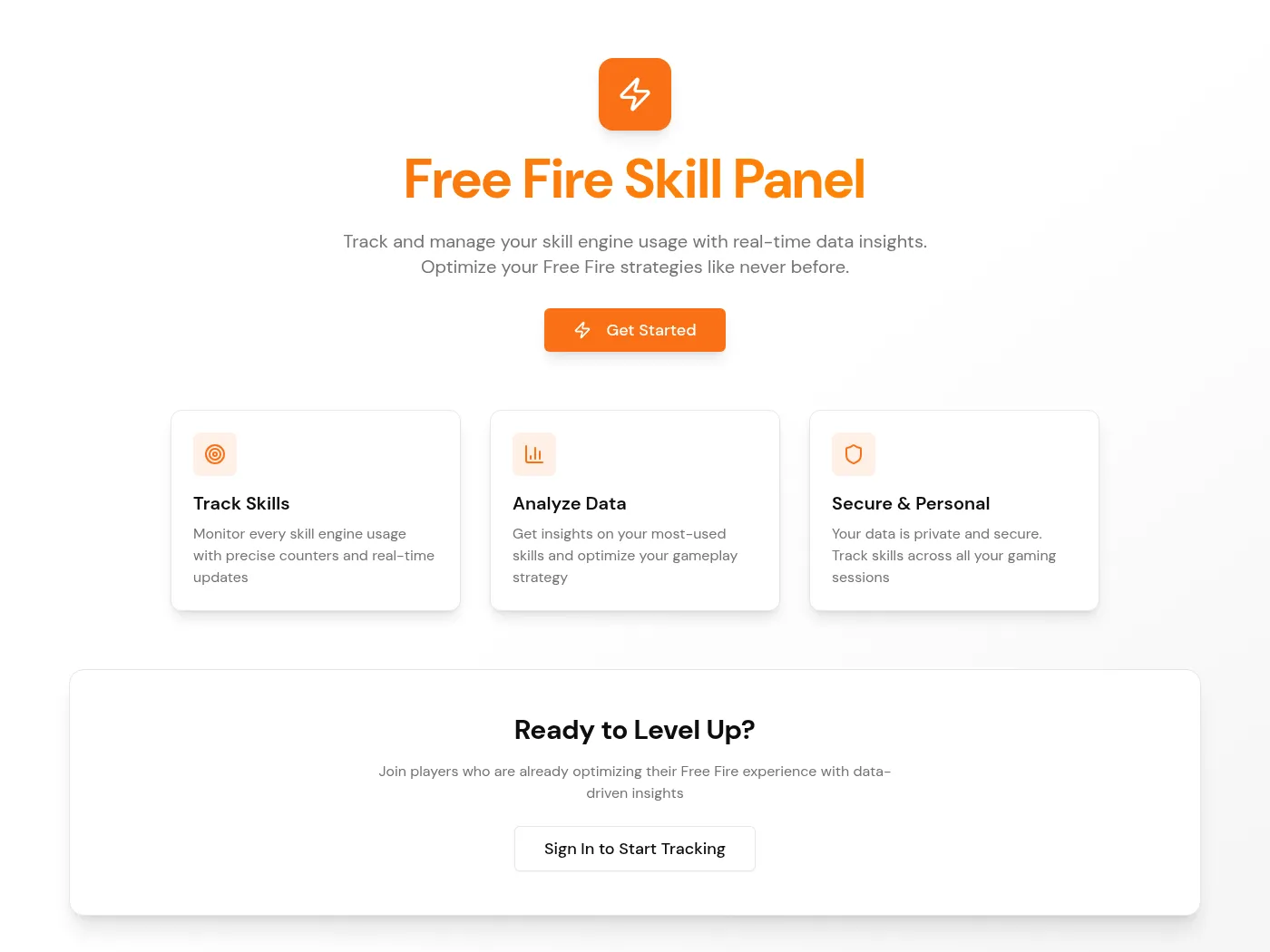 Free Fire Skill Panel