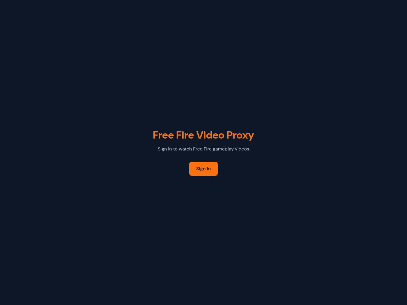 Free Fire Video Proxy