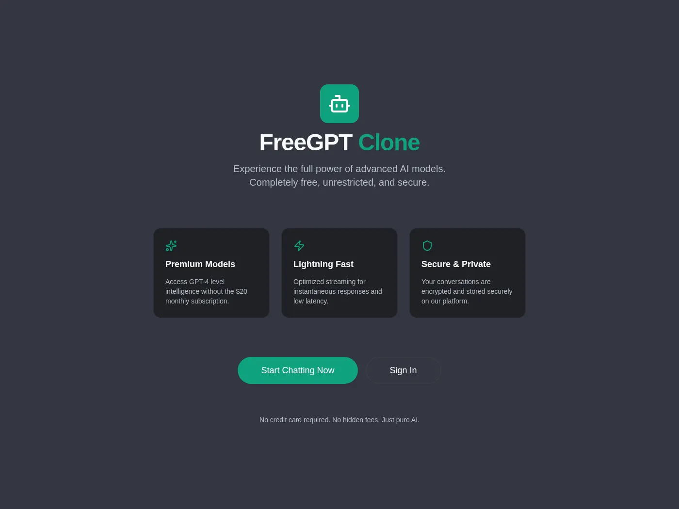 FreeGPT Clone