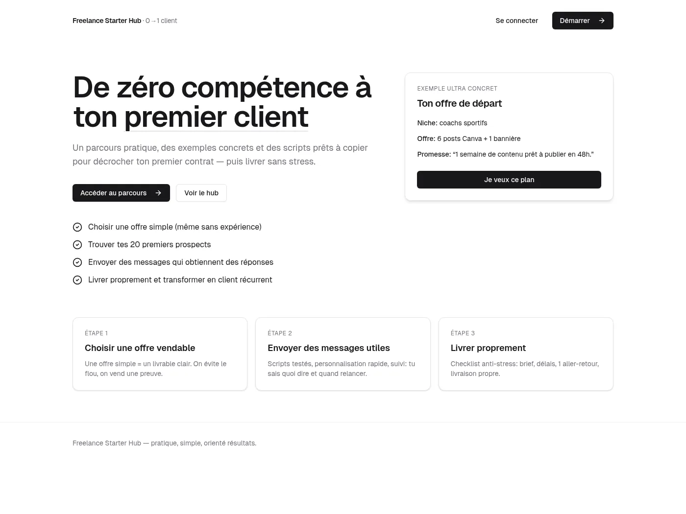 Freelance Starter Hub