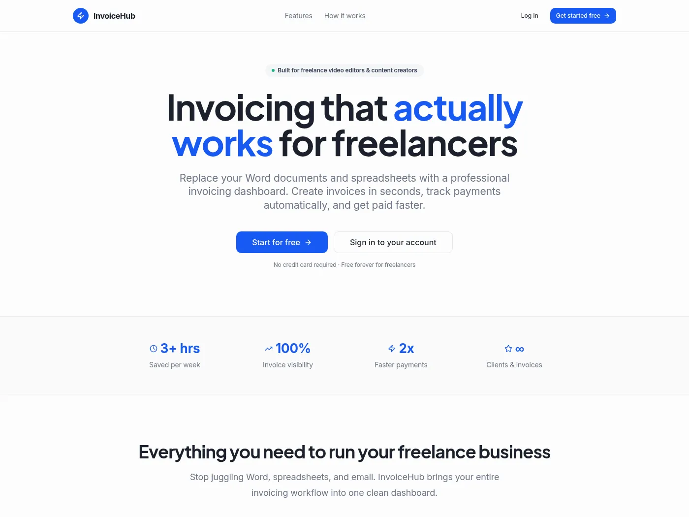 Freelancer Invoice Hub